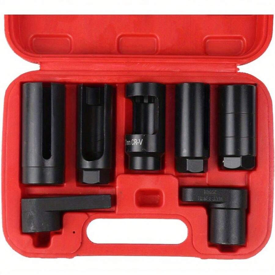 7pcs Oxygen Sensor Socket Set Oxygen Sensor Socket Wrench And Thread Chaser Set For Socket