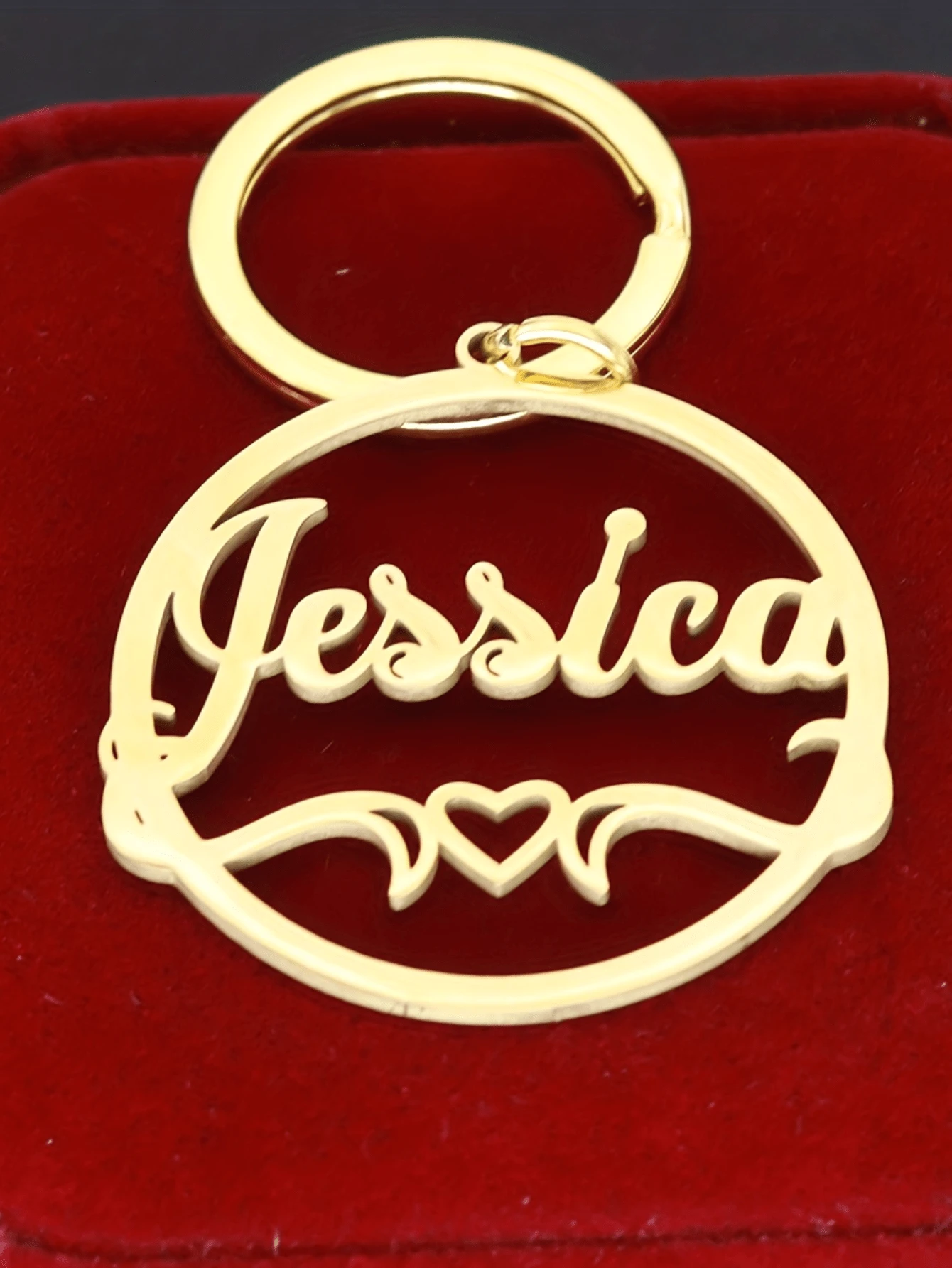 Customized Stainless Steel Keychain With Name - Simple Style Non-Plated ...