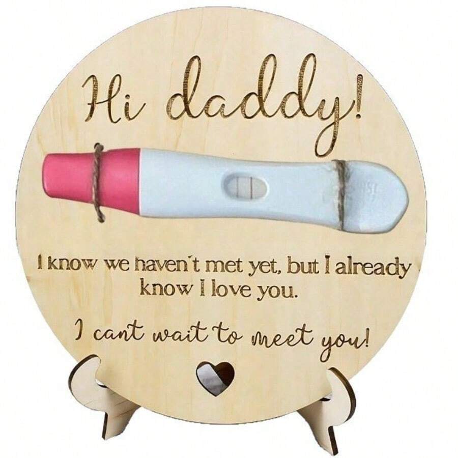 Pregnancy Announcement For Husband Pregnancy Test Keepsake Sign Wooden ...