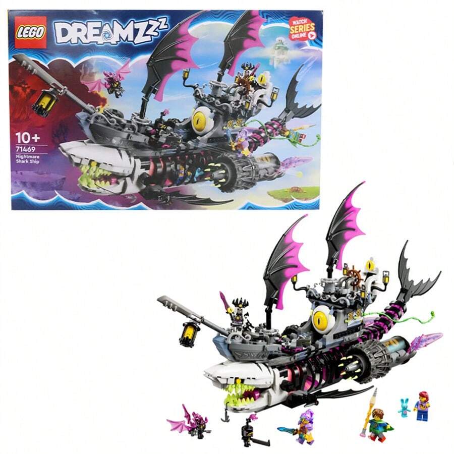 LEGO 71469 Dream City Hunter Series Nightmare Shark Boat Building ...