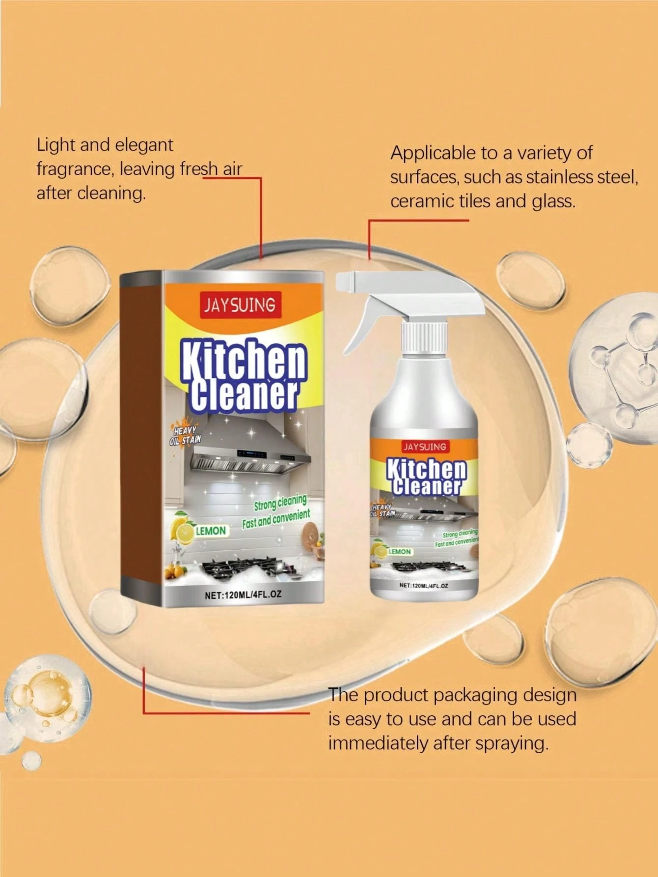 Kitchen Grease Cleaner, Powerful Cleaning Powder For Greasy Kitchen ...