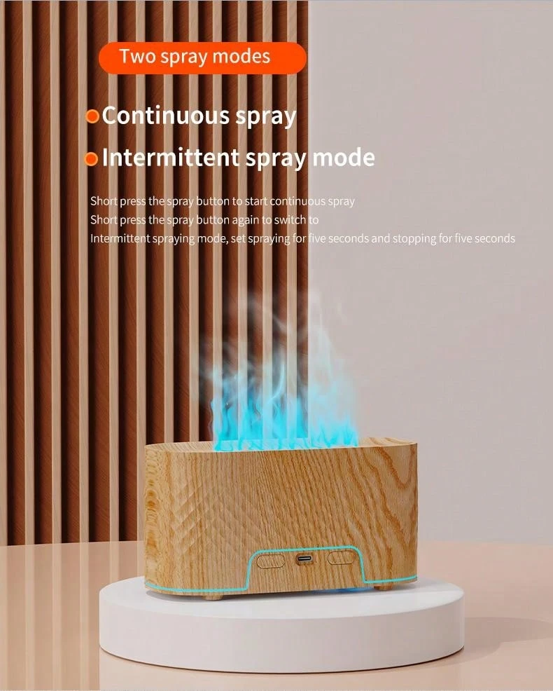 2025 New Ultrasonic Usb Home Desktop Flame Diffuser Fire Flame Humidifier Aromas Diffuser ...