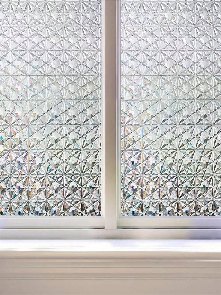 Window Privacy Film, 3D Diamonds Glass Film, Vinyl Decorative Window ...