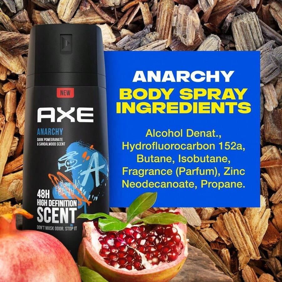 Axe AXE Anarchy 48-Hour High Definition Scent Deodorant Body Spray ...