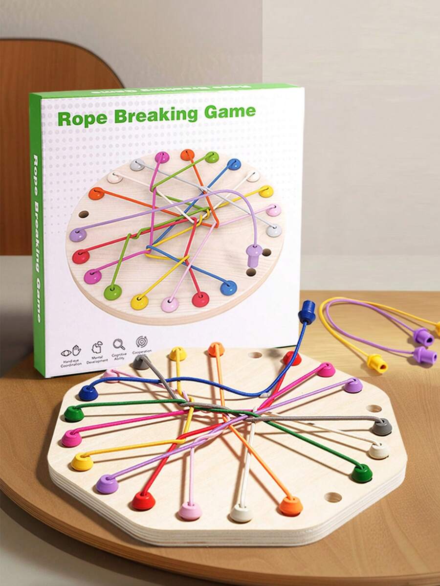 Wooden Rope Unraveling Game, Parent-Child Interactive Games, Fun Stress ...