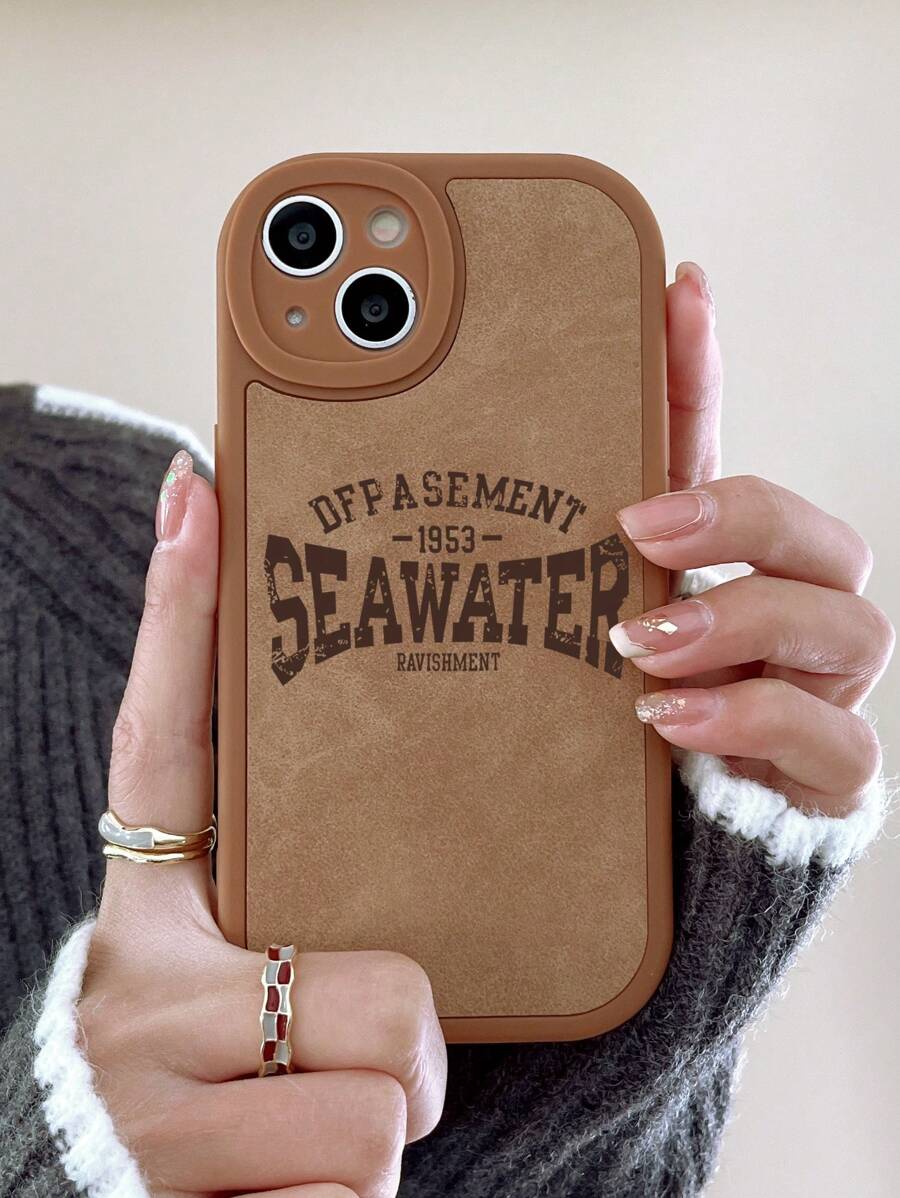 Letter Slogan, Numeric Pattern Phone Case, Vintage Style Phone Case ...
