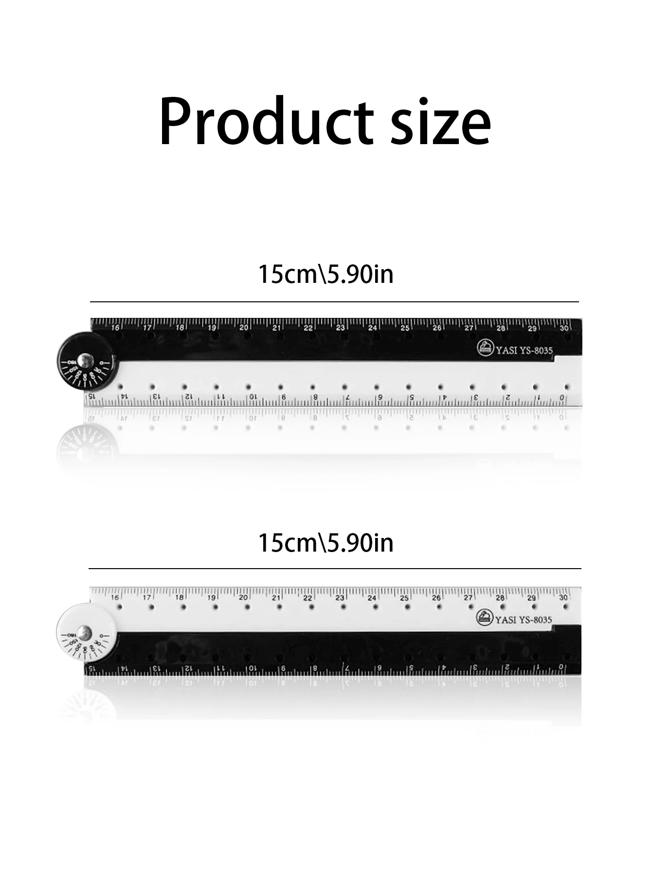 Folding Ruler With Precision Marking & Zero-Centering For Sewing, Quilting, Carpenter, Craftsman ...