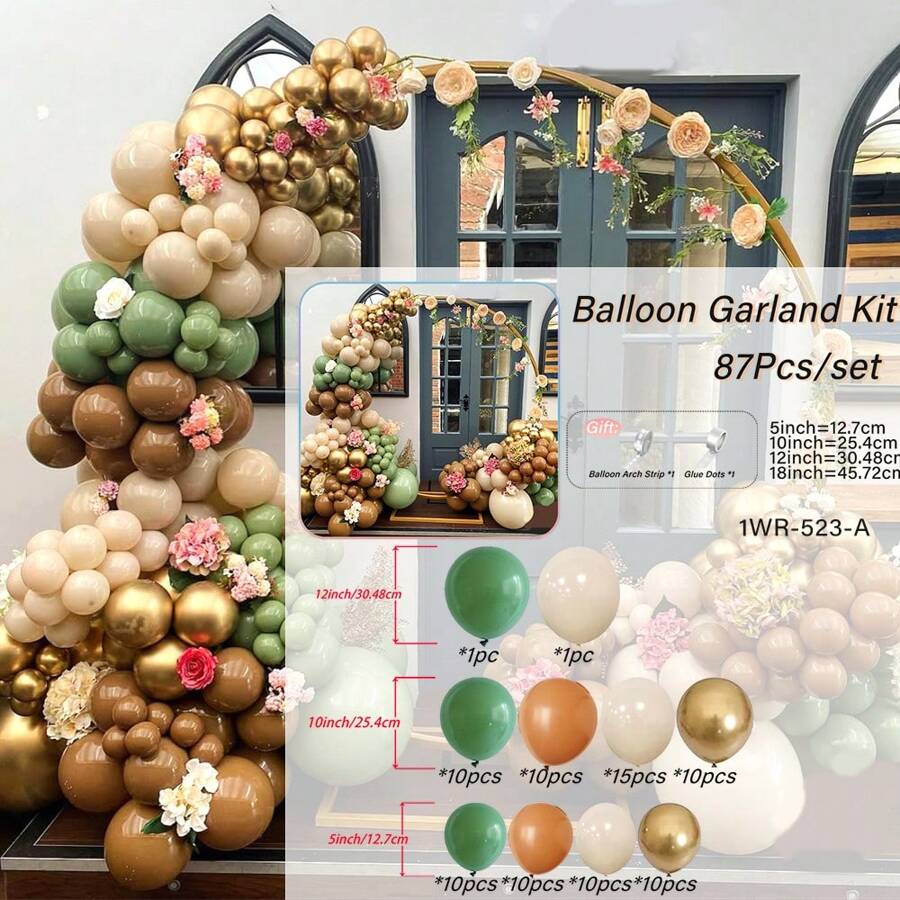 Sage Green Balloons Arch With Multicolor Balloons For Wedding ...