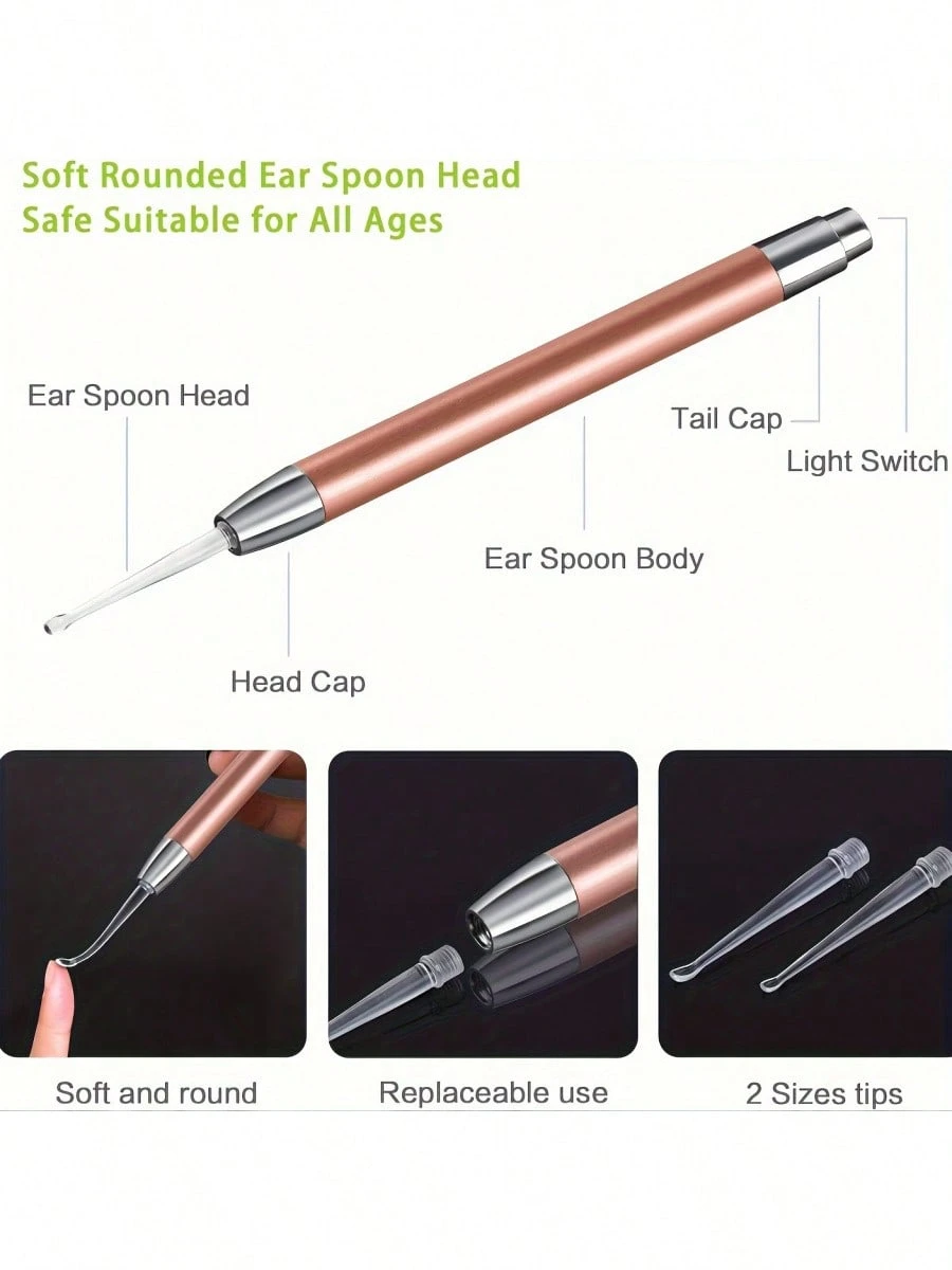 Luminous Ear Spoon Ear Pick - Ear Wax Removal Tool For Adults ...