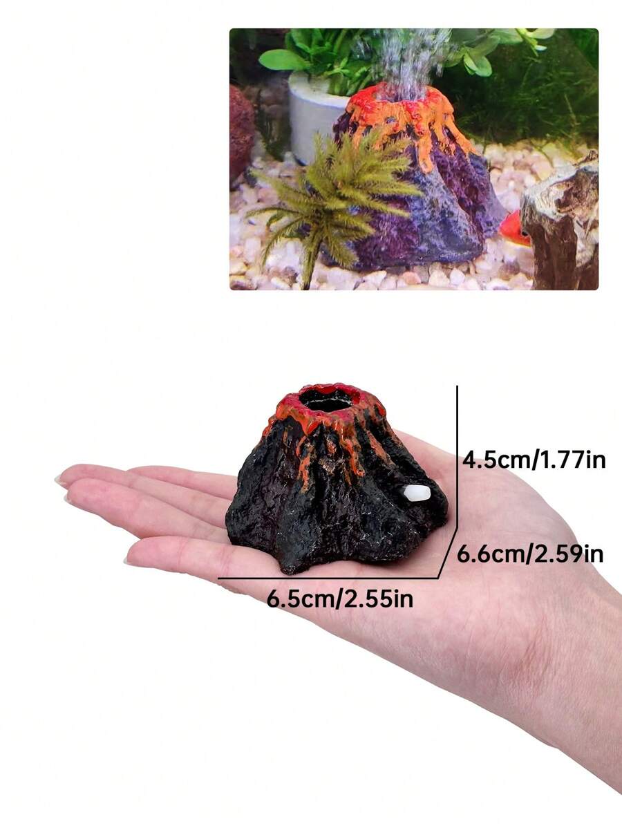 1pc Aquarium Volcano Shaped Bubble Stone Oxygen Booster Stone For Fish ...