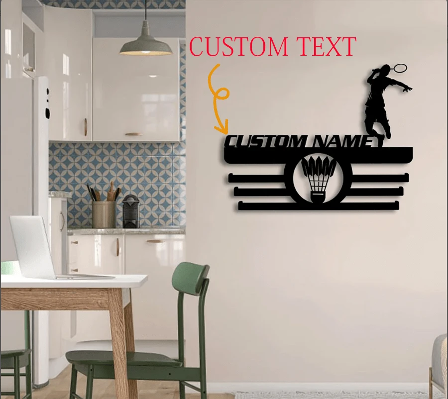 Badminton Medal Wall Decor - Custom-Made Metal Hooks For Badminton ...