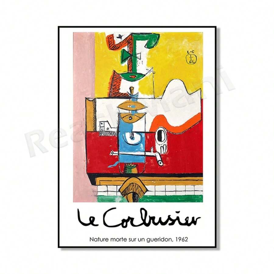 1pc Le Corbusier Poetry Prints Abstract Art Le Corbusier Cubist Canvas ...