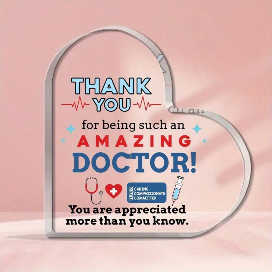 1pc Unique Gift For Doctors, Best Doctor Award Trophy Plaque, Gift Box ...