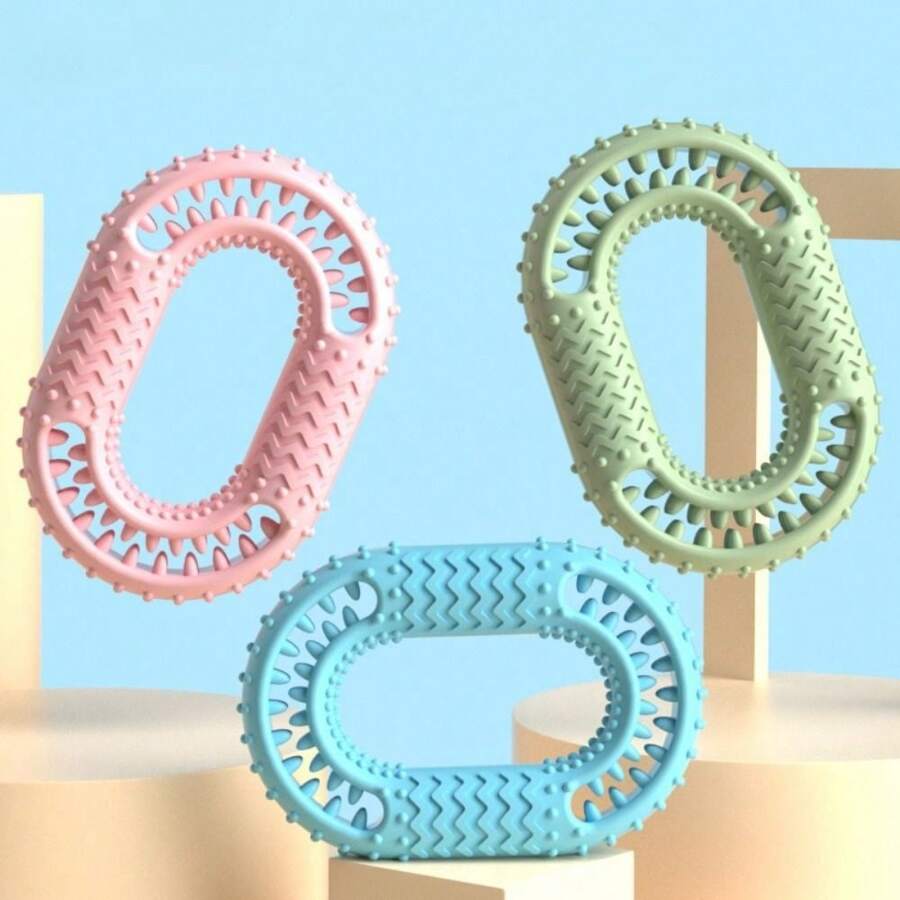 Pet Chew Toy Soft Rubber Bite-Resistance Ring Shape Teeth Grinding ...