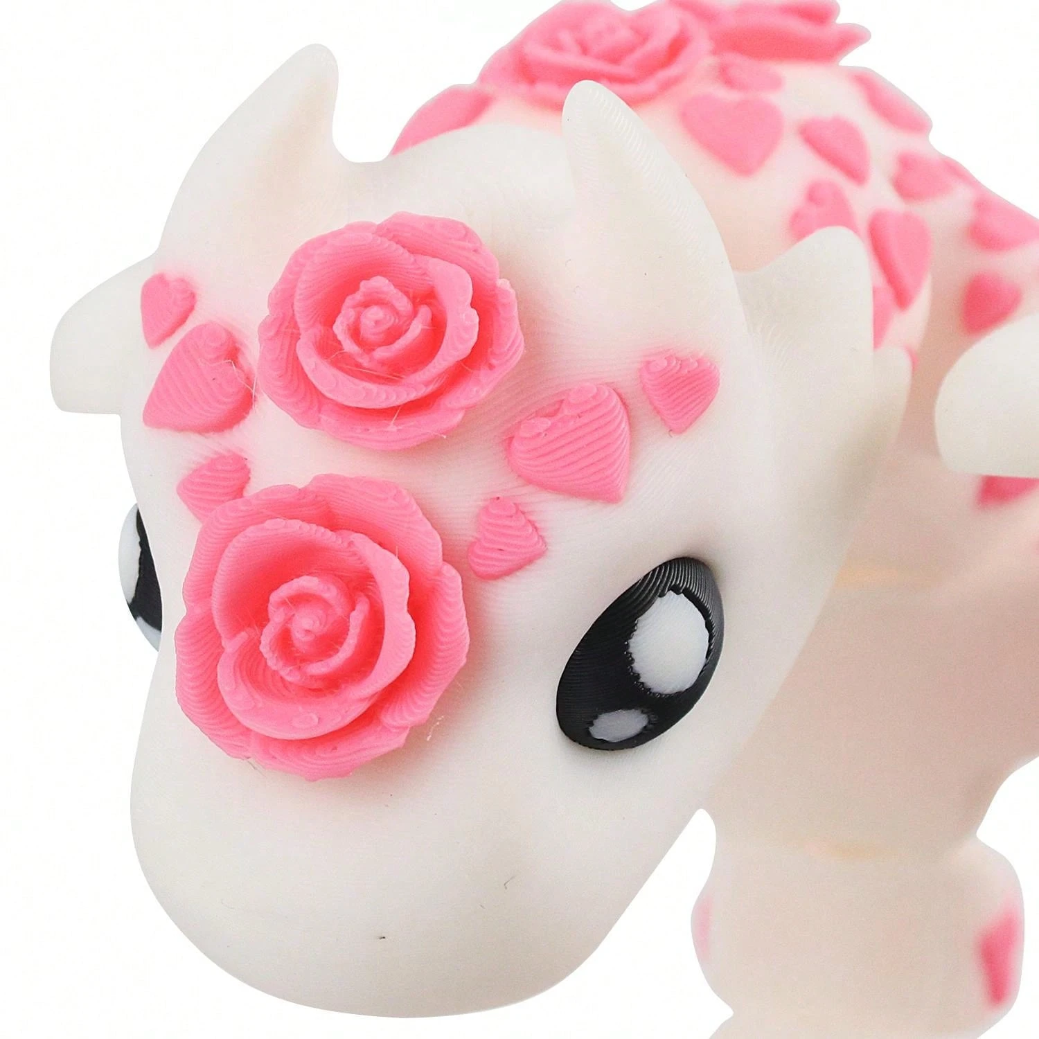 Modelo de dragón rosa de San Valentín impreso en 3D, ornamento de ...