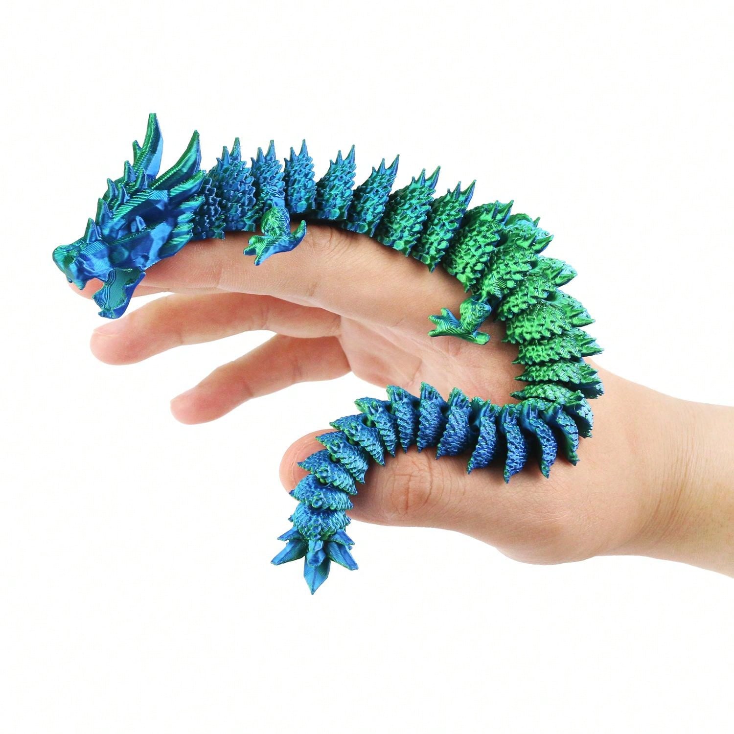 3D Printed Multi-Joint Movable Dragon King Model, Crystal Dragon Decor ...