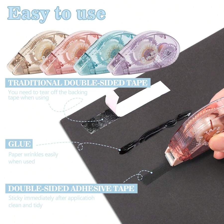 1pc Double-Sided Tape Roller, Scrapbooking Supplies, Craft Sticky Tape ...