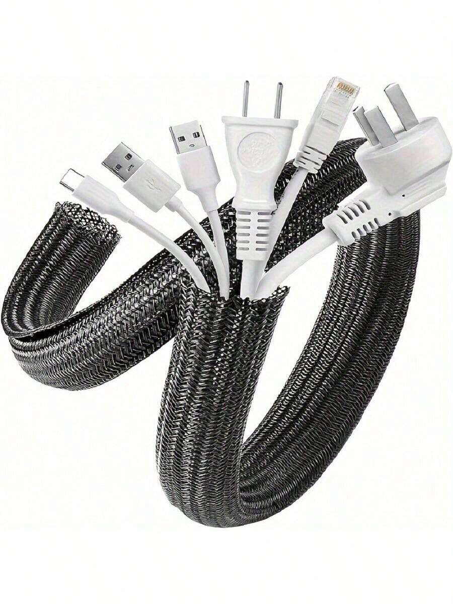 1m - 6mm Inch Cord Protector Wire Loom Tubing Cable Sleeve Split ...