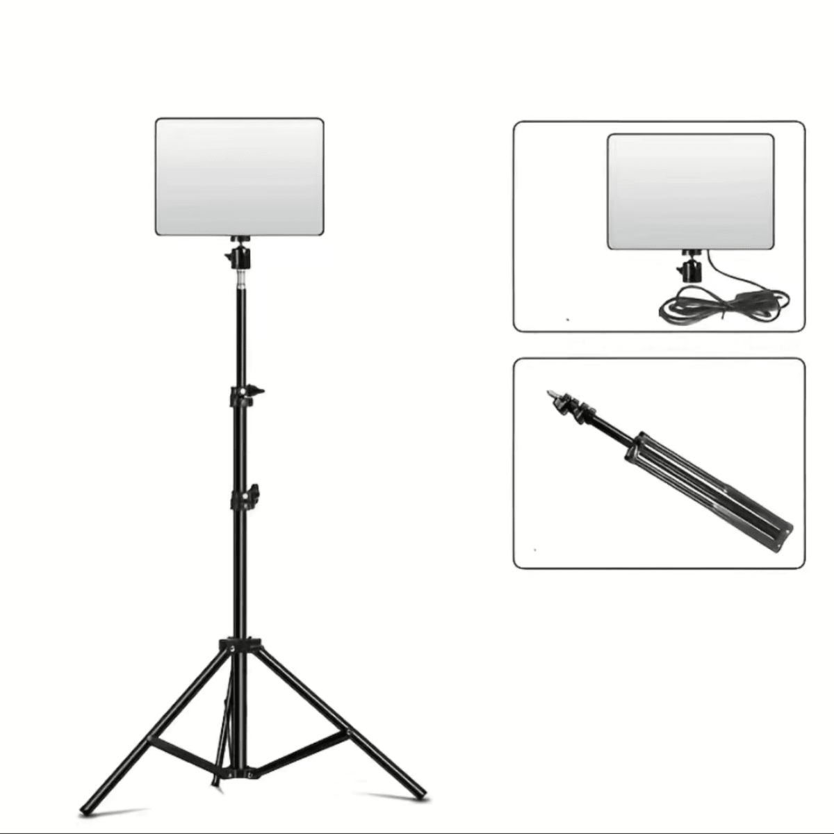 10 Inch Heavy Duty Light Stand, Adjustable Tripod Stand With 1.6 Meter ...