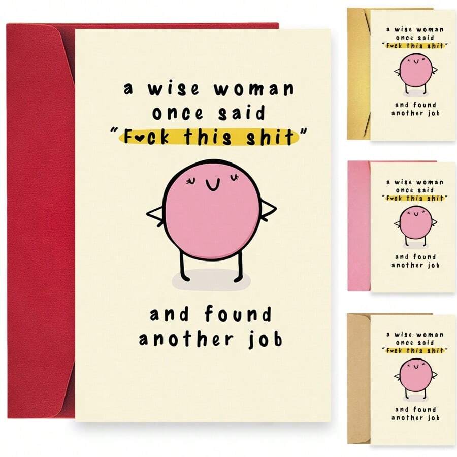 1pc Funny New Job Congrats Card For Friend Bestie, Leaving Card For ...
