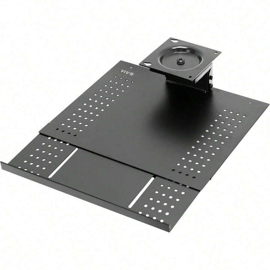 Black Sliding 15 X 12 Inch Tray, Adjustable Platform Mounted Under Desk ...