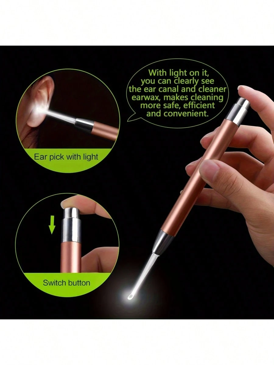 Luminous Ear Spoon Ear Pick - Ear Wax Removal Tool For Adults ...