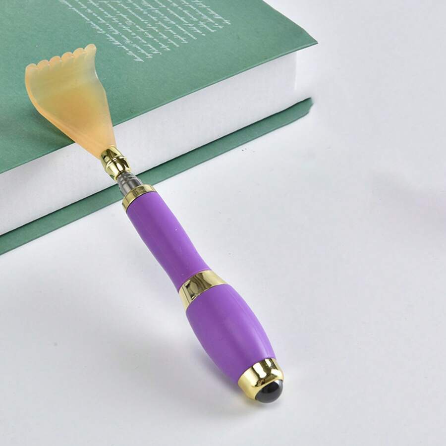 Peacock Blue Stainless Steel Retractable Tickle Bead Massage Scratcher ...