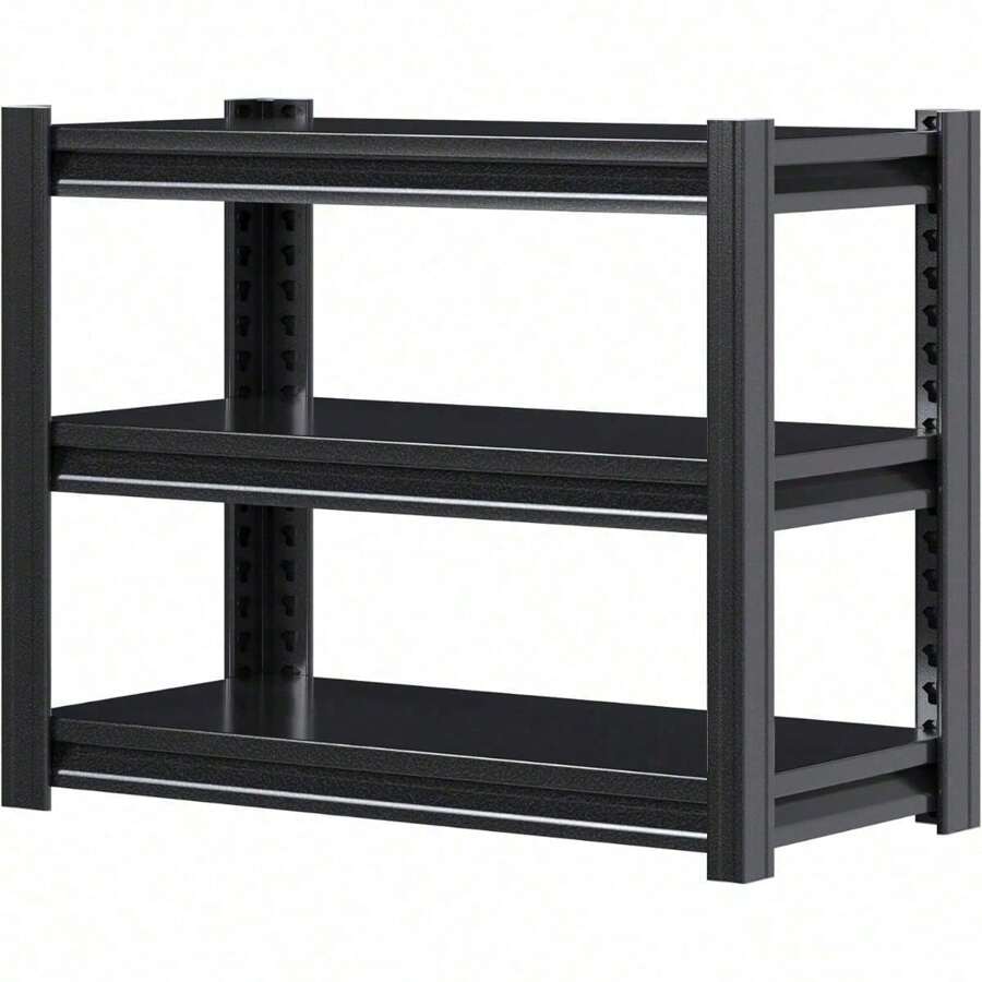 Storage Shelves Heavy Duty, 3 Tier Adjustable Height Metal Shelving ...