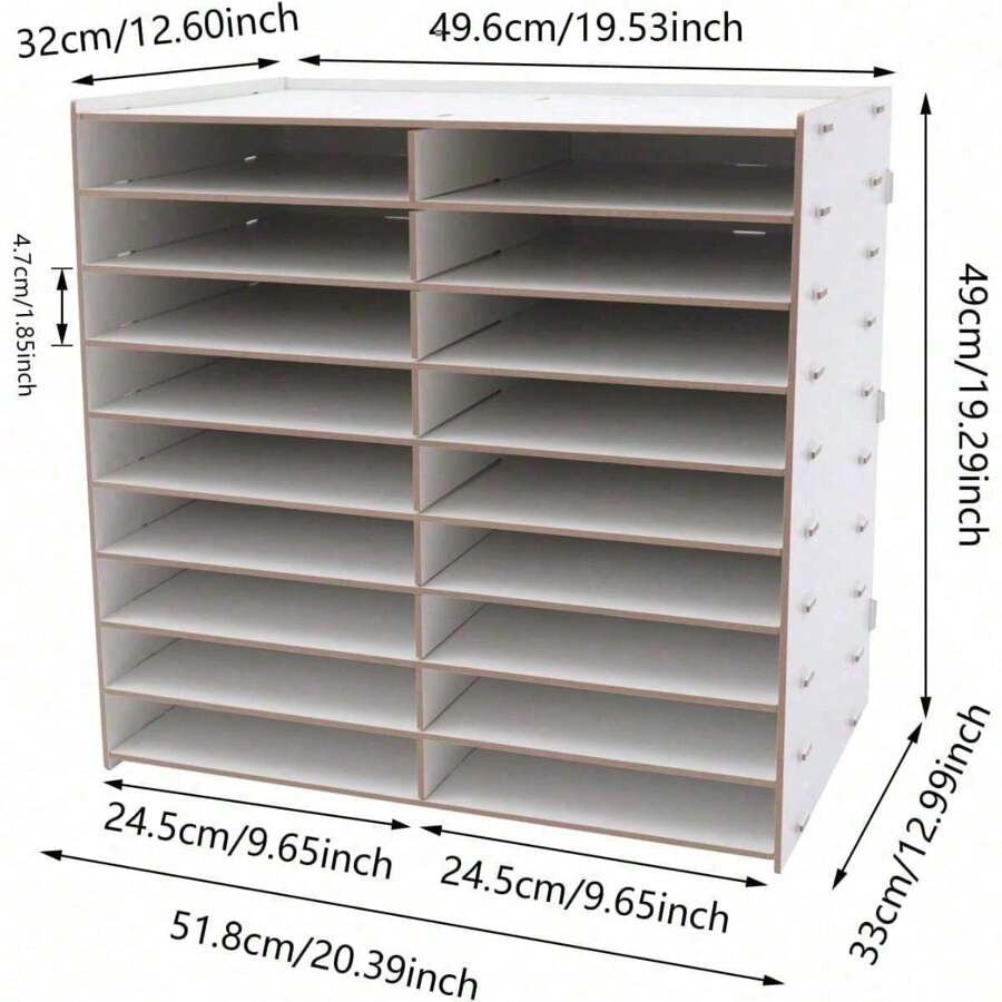 Wooden Paper Desktop Office Mail Tray Sorter, Literature Sorter Storage ...