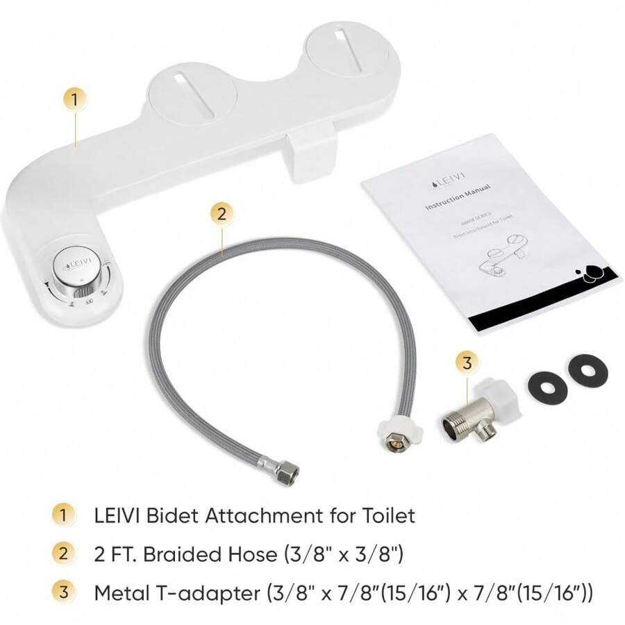 LEIVI Bidet Attachment For Toilet, Ultra-Slim Bidets For Existing ...