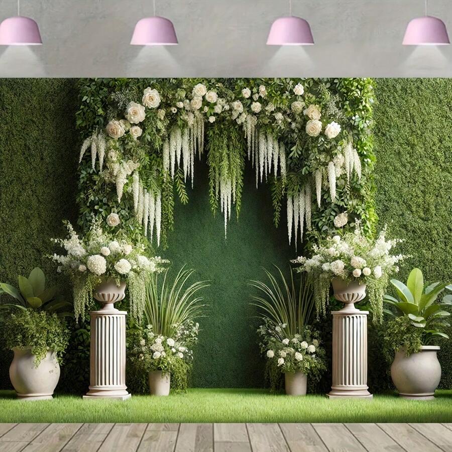 Toiles de fond polyvalentes de feuilles vertes pour mariages, fêtes et ...