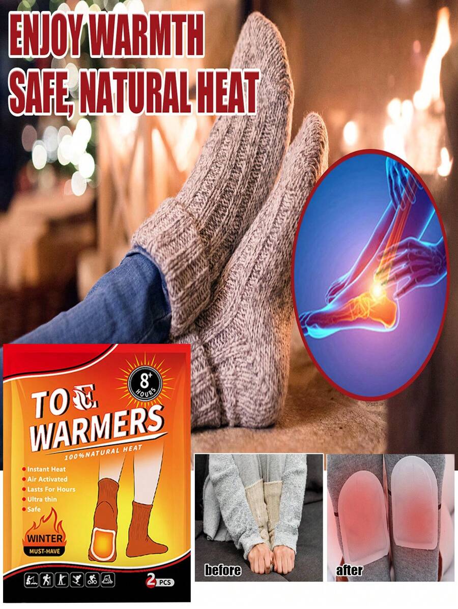 Scaldini monouso per i piedi, si attivano rapidamente per mantenere il ...