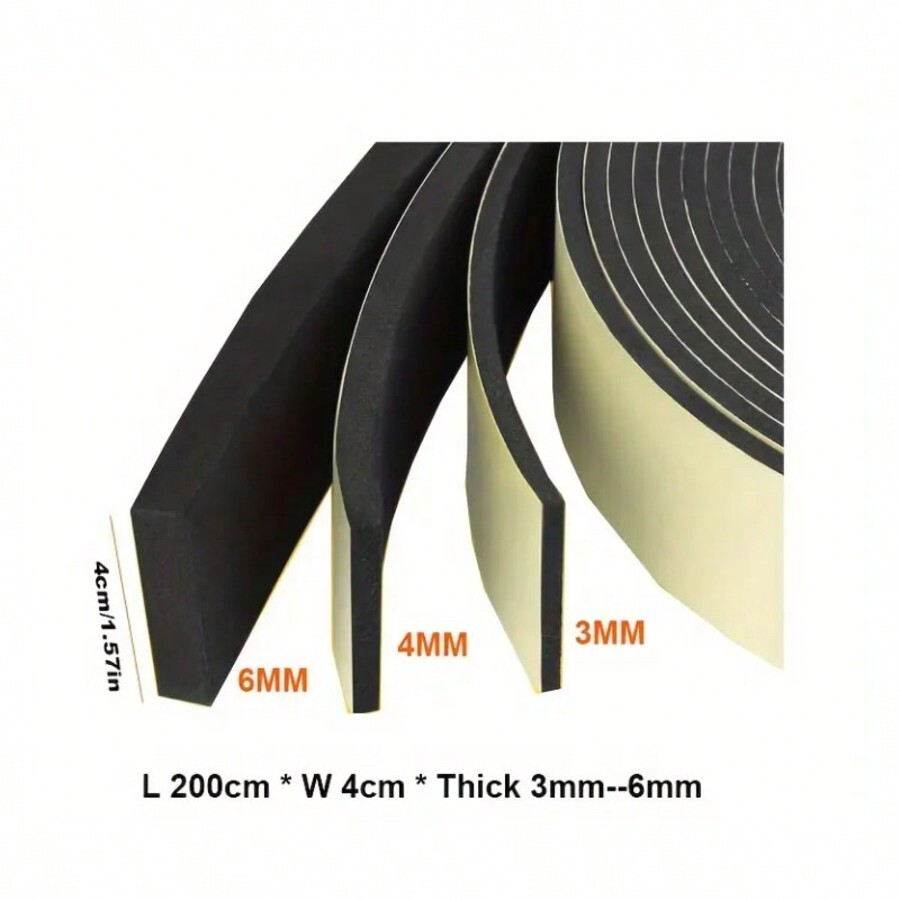 Self-Adhesive Neoprene Weather Stripping - High Density Foam Rubber Seal Tape For Sliding Doors ...