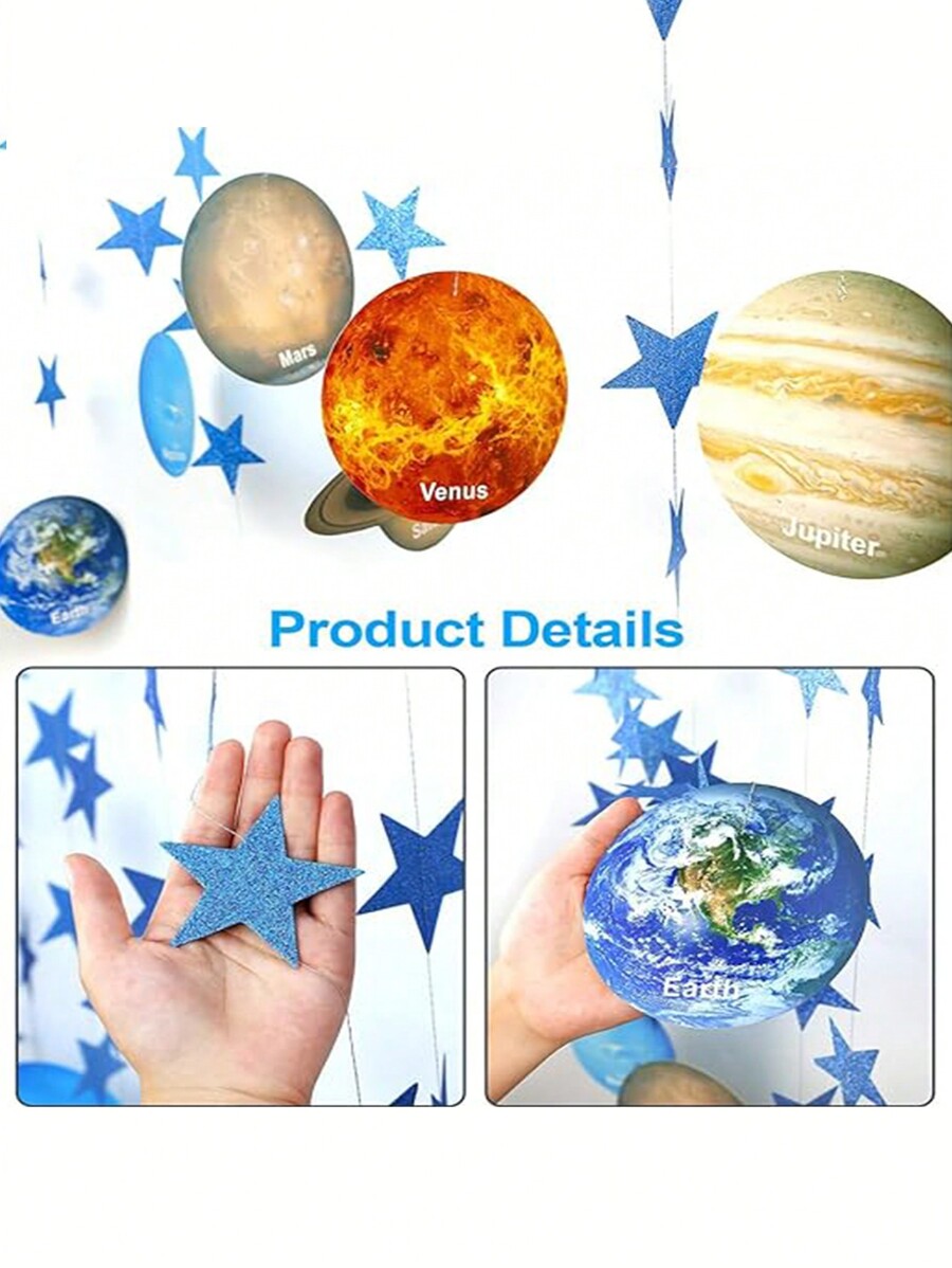 8Pcs Solar System Hanging Decorations,Eight Planets Banner Set For ...