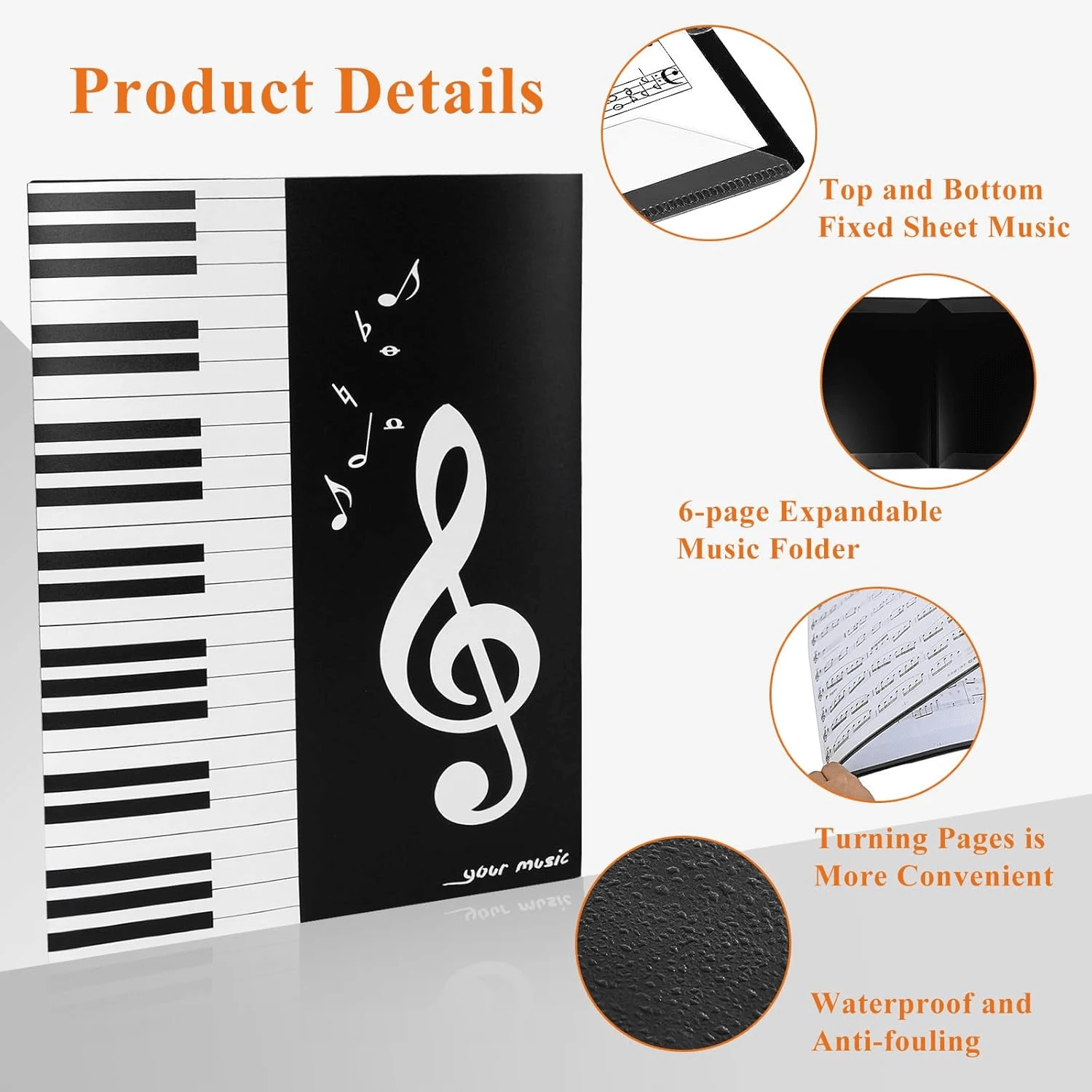 Music Score Folder A4 Chorus Foldable Folder Folder, Music File Display ...