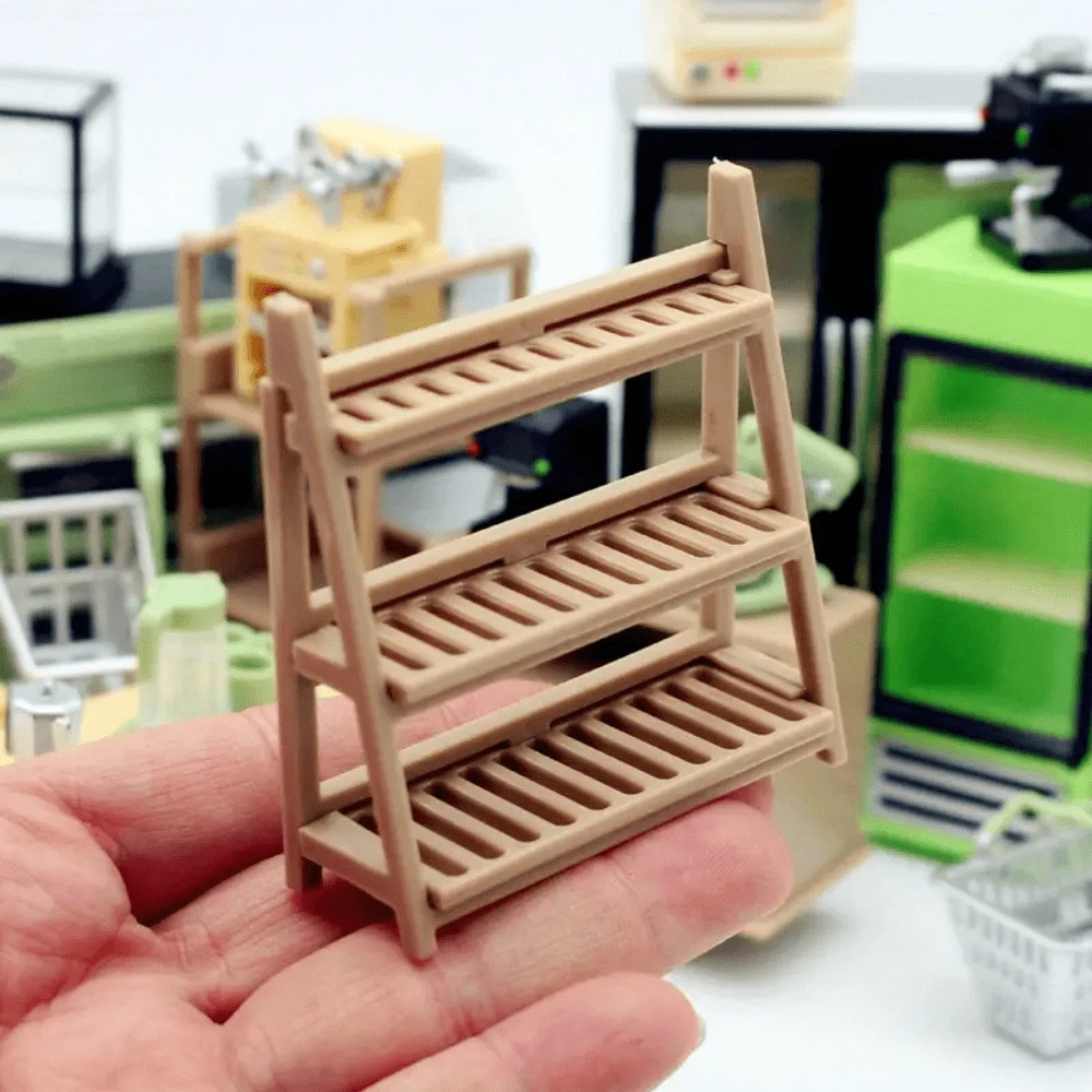 1/12 Scale Mini Multi-Layer Storage Cabinet - Acrylic DIY Decor, Ideal ...