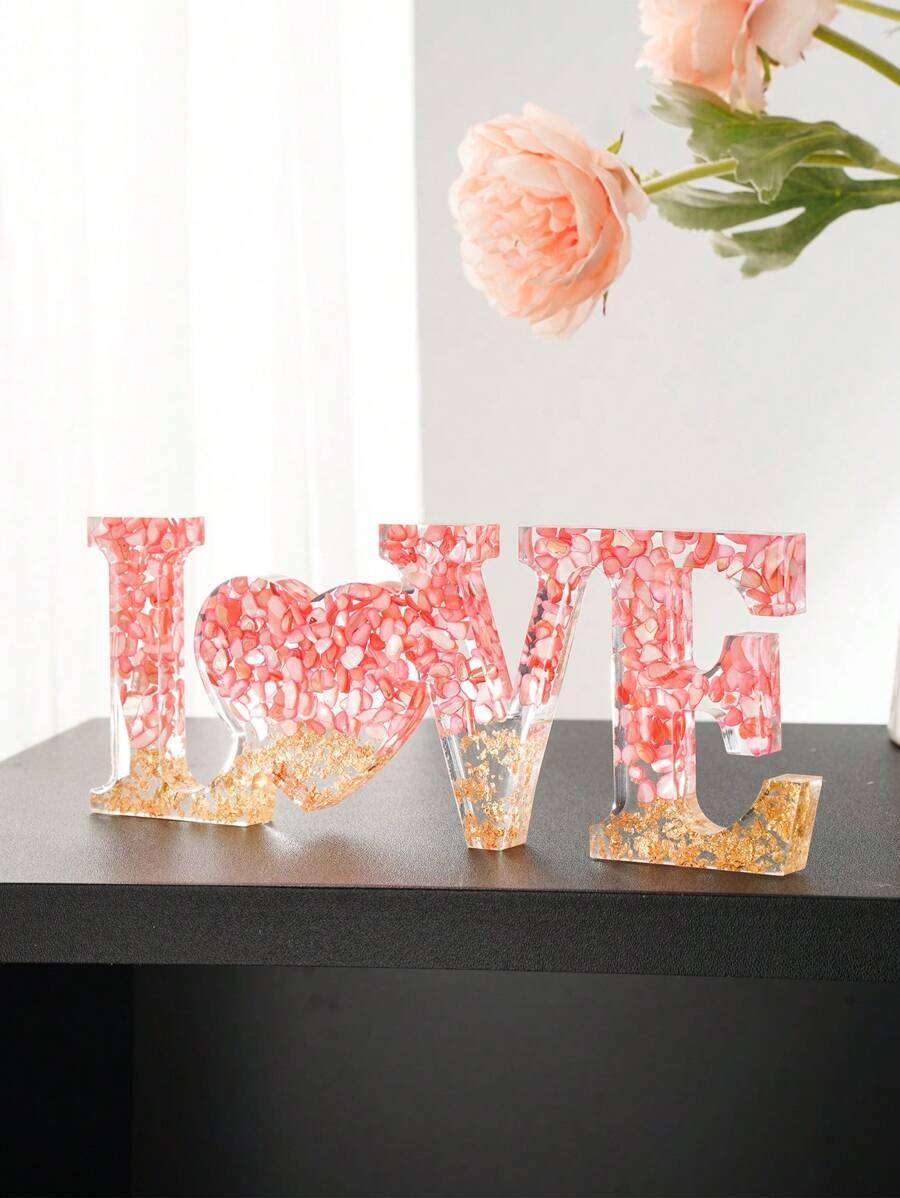 1pc Creative LOVE Letter Decoration, Modern Design Resin Craft ...