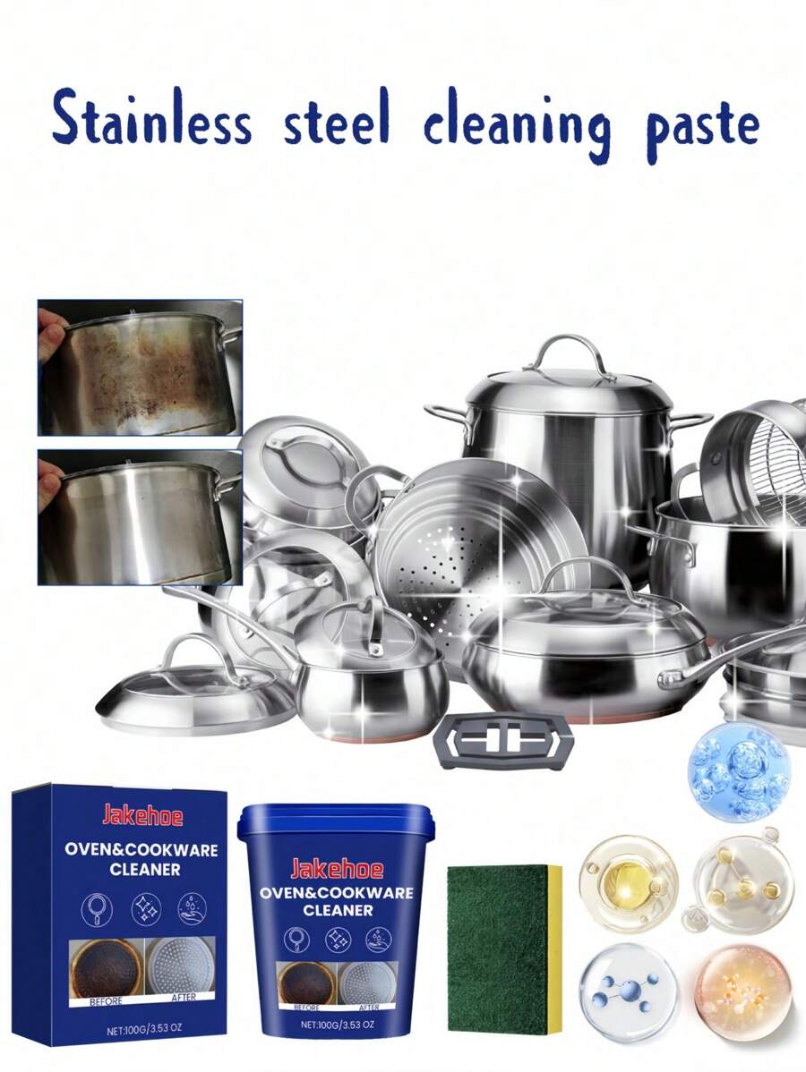 Multi-Purpose Stainless Steel Cleaning Paste For Removing Burnt Stains ...
