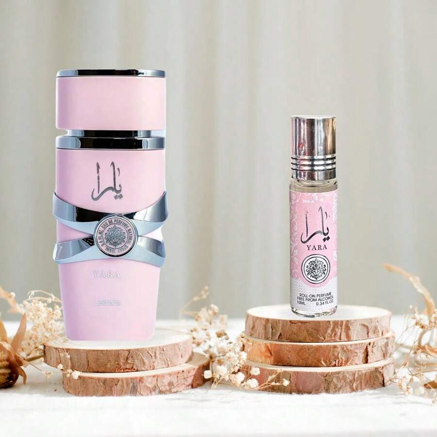 Lattafa Yara Bundle (Eau De Parfum+Perfume Roll On) 3.4 Fl Oz + 10 Ml ...