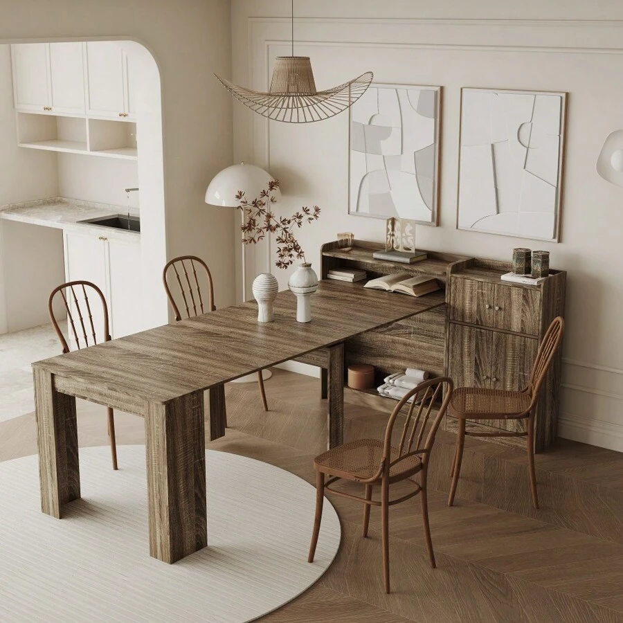 Modern Extendable Dining Table With Storage | SHEIN USA