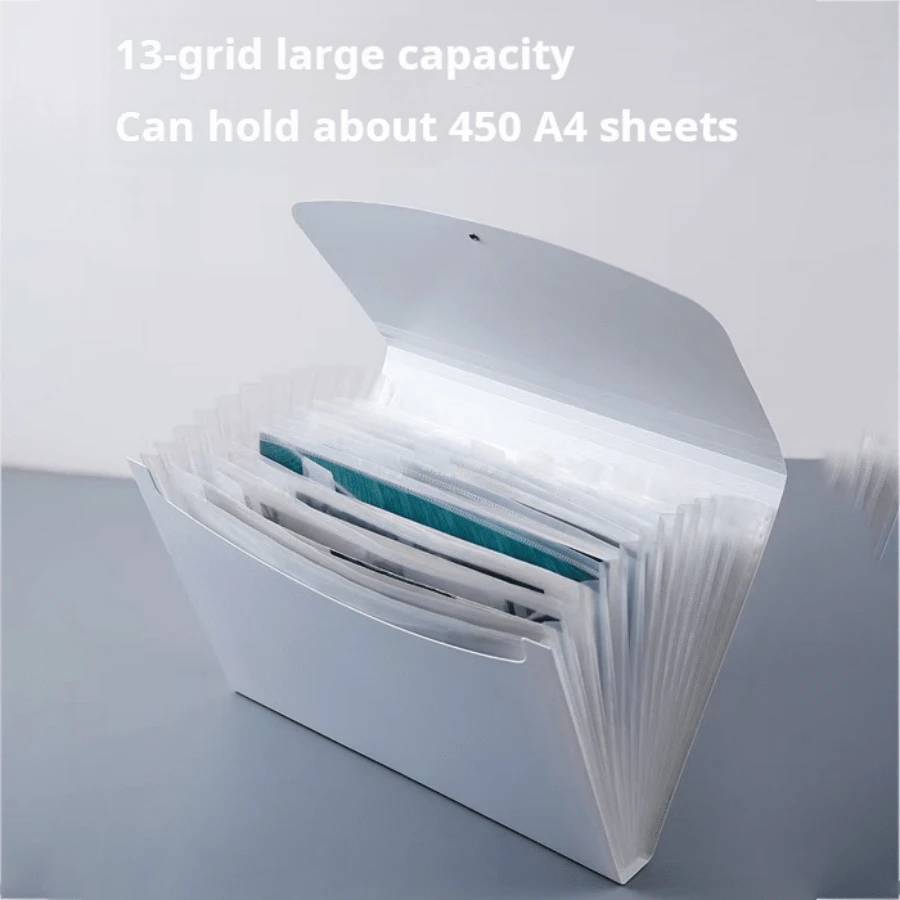 13 Compartment A4 Size Accordion File Folder, Large Capacity Document ...