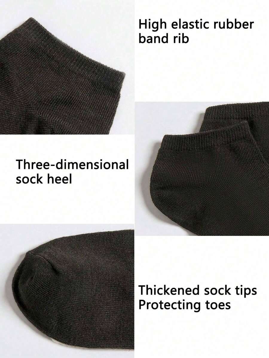 1/5/10/20 Pair Men Socks Essential Ankle Socks, Soft & Lightweight All ...