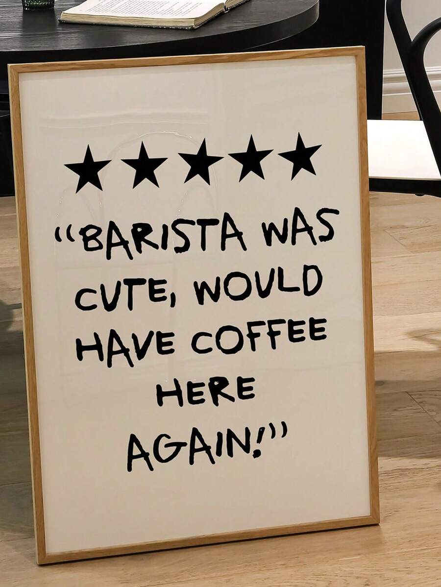 1pc, Canvas Hanging, Framed, Coffee Wall Art, Coffee Bar Print, Coffee ...