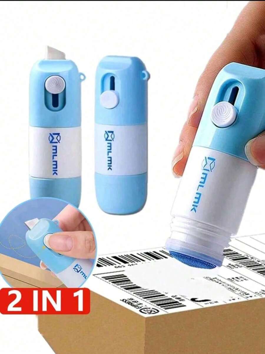 1 peça 2 em 1 Express Label Editing Seal e cortador de caixa, fita de ...