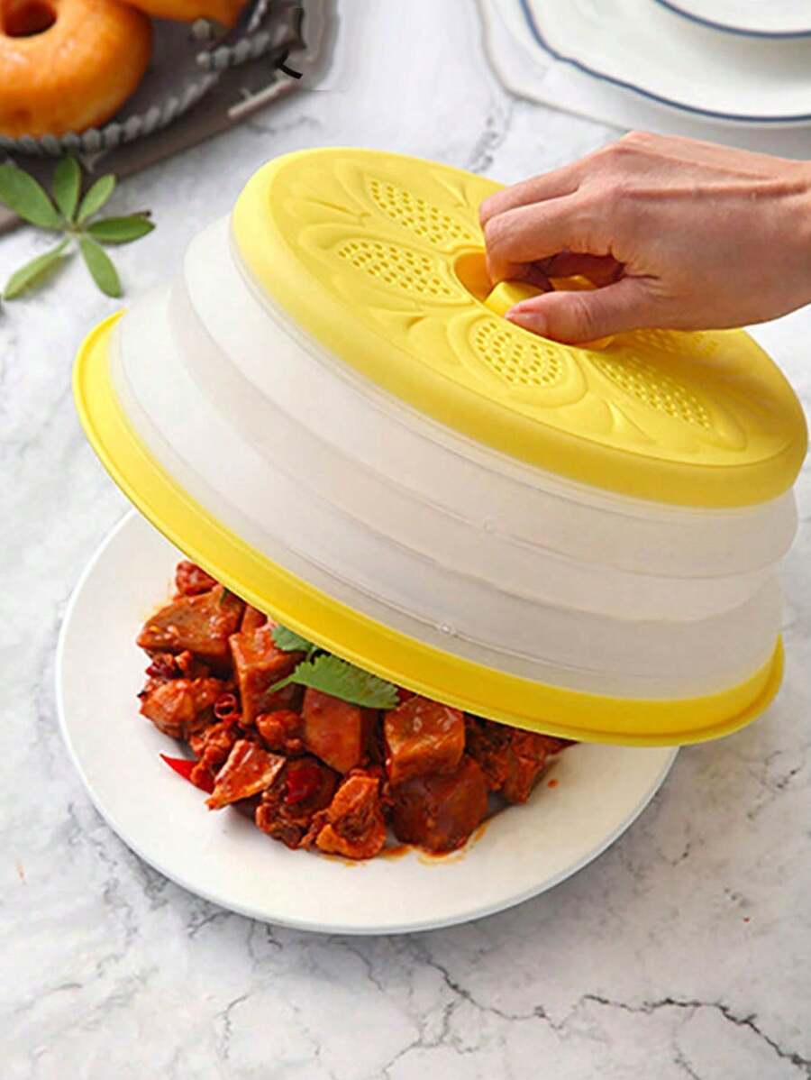 3M Foldable Microwave Cover, Plastic Spatter Guard Food Cover ...