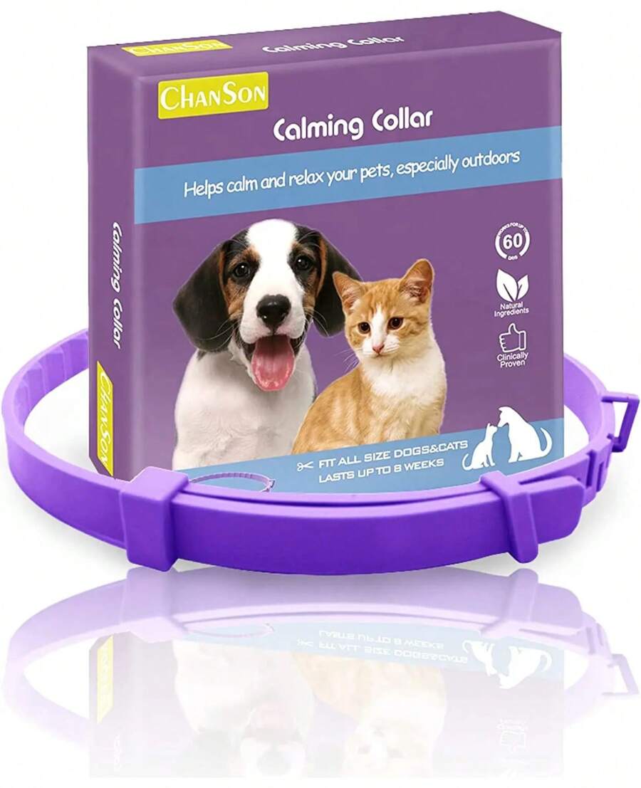Calming Pet Collar For Cats And Dogs, Adjustable Anxiety-Pheromone ...