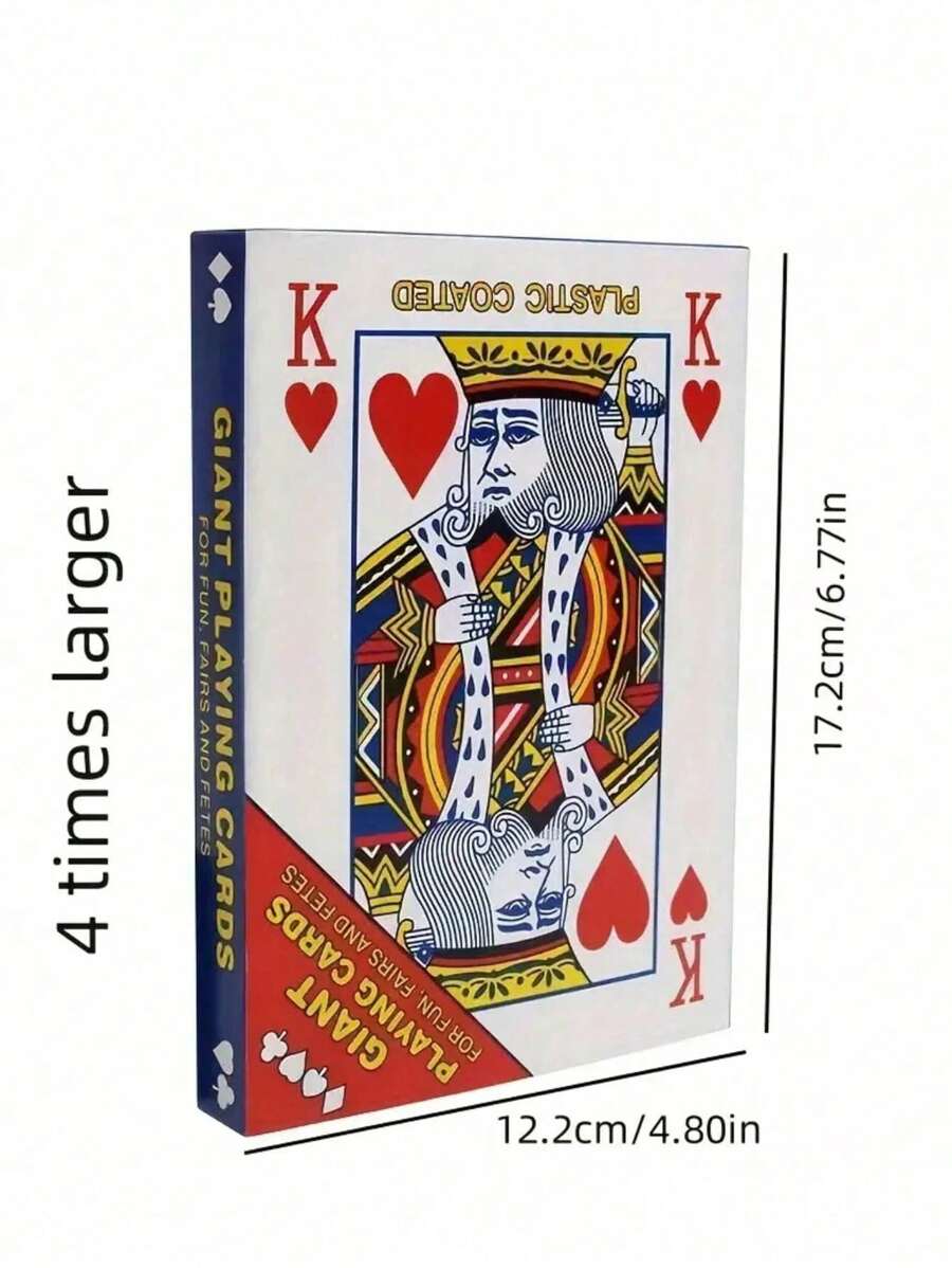 54pcs/1Set Extra Large Oversized Playing Cards, Jumbo Size Poker Cards ...