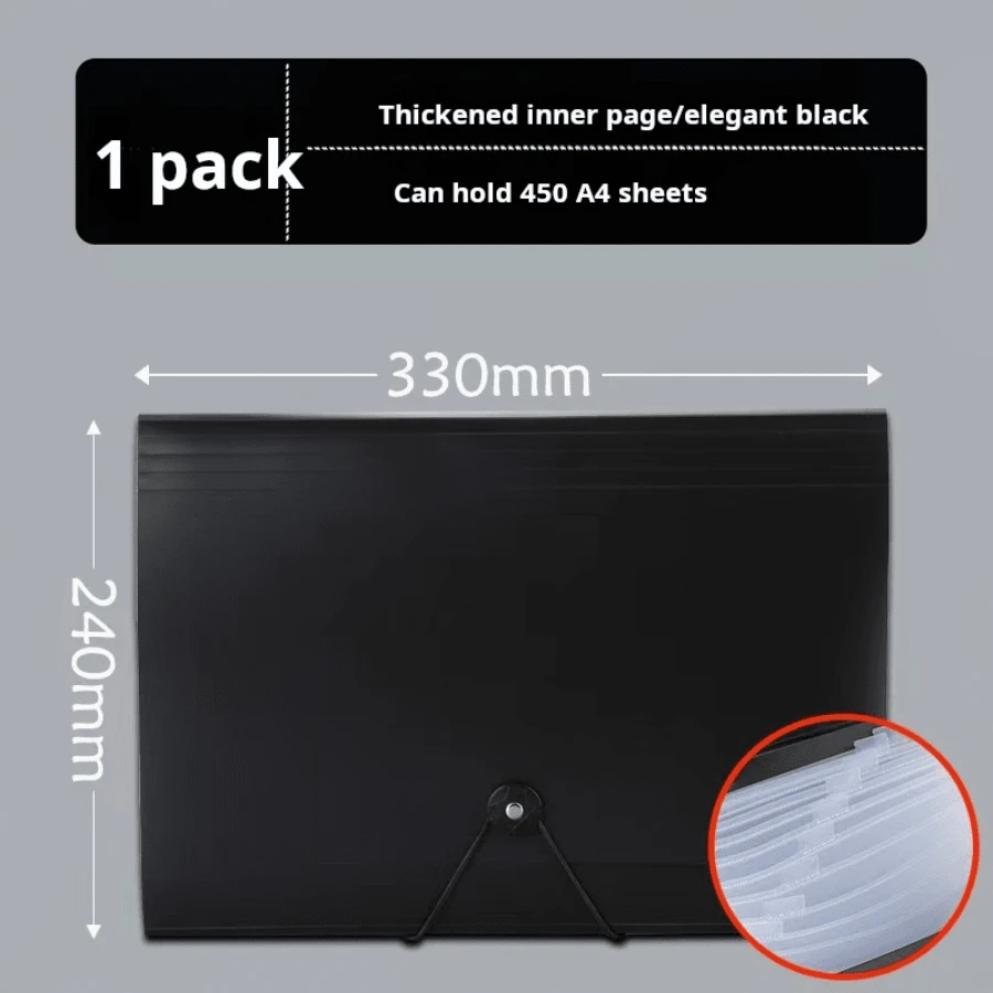 13 Compartment A4 Size Accordion File Folder, Large Capacity Document ...