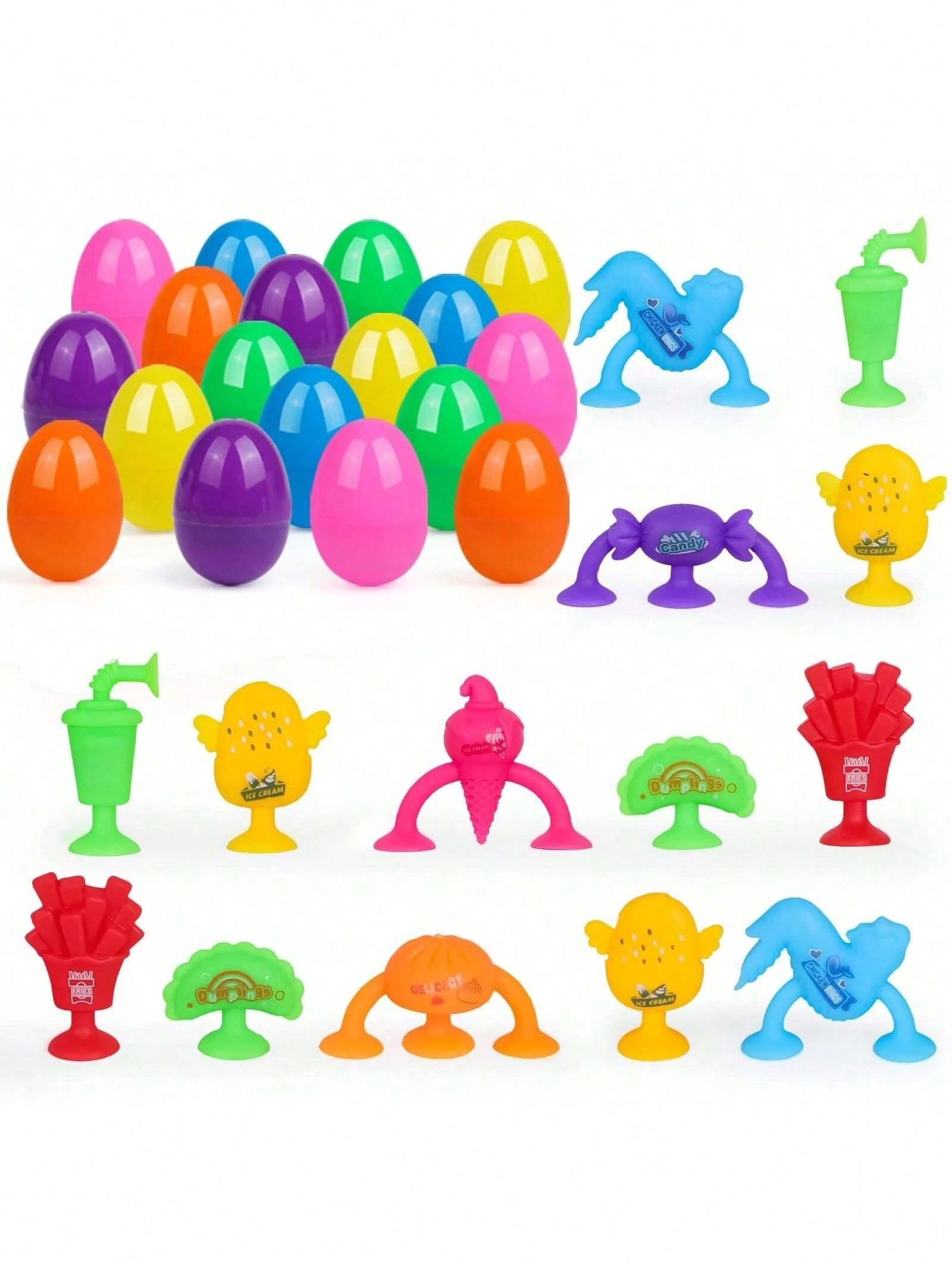 20 Pack Plastic Prefilled Easter Eggs With 30 Pieces Easter Monster ...