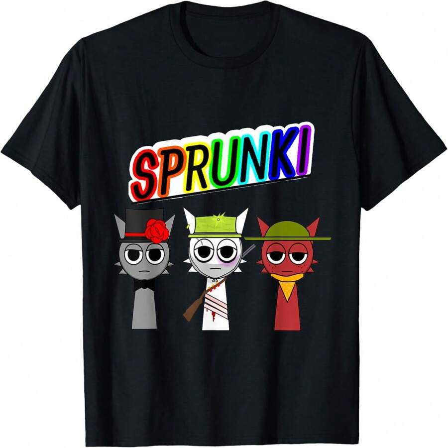 Kids Loves Characters Sprunki Toys Sprunki Team T-Shirt Hoodie | SHEIN PT
